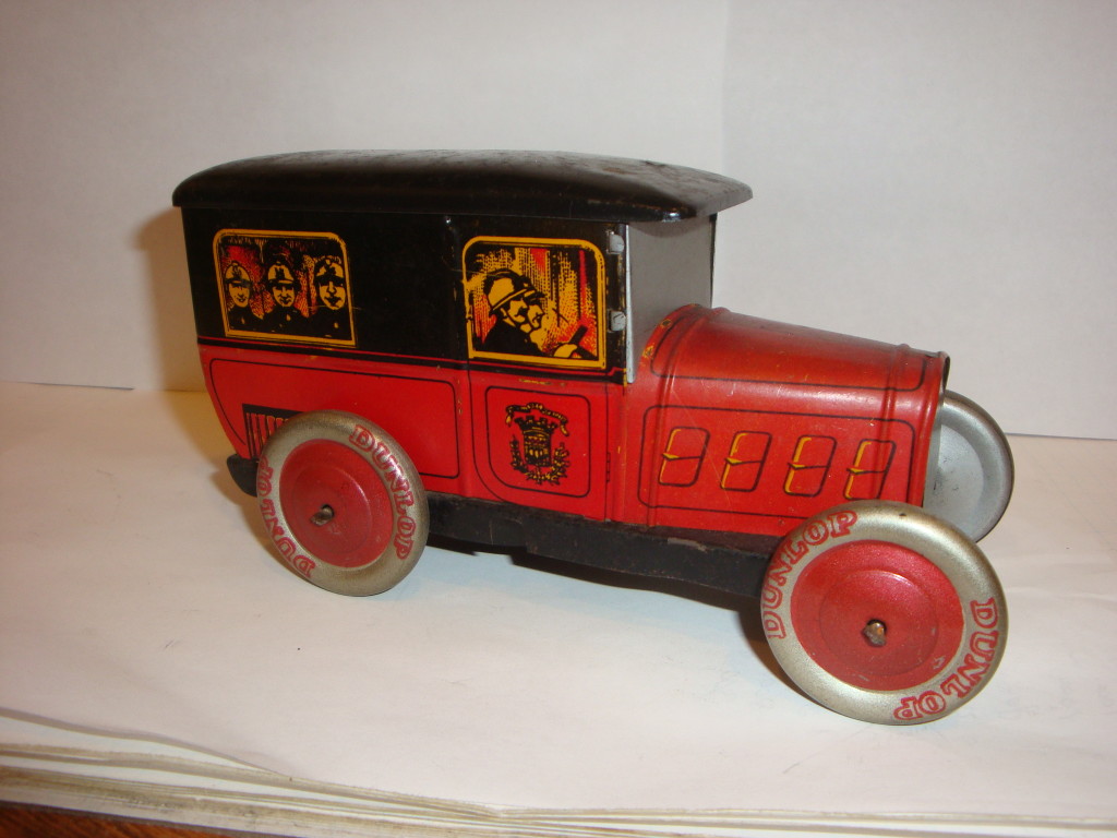 Prewar French Biscuit Candy Container Fire Car – Emerald City Toys